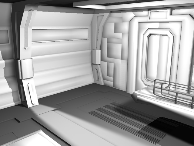 sci fi room 3d model