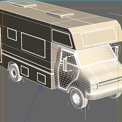 3d model camper camp