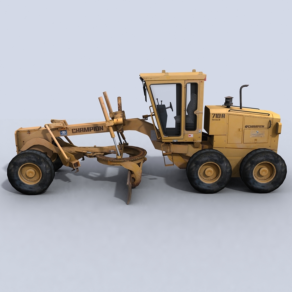 motor grader 3d model