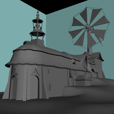 3d fantasy windmill model