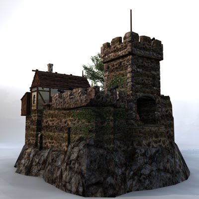 fantasy buildings 3d model