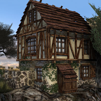fantasy buildings 3d model