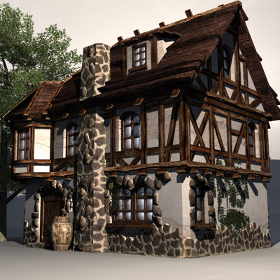fantasy buildings 3d model