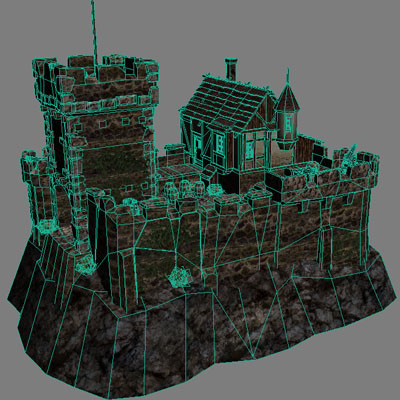 fantasy buildings 3d model
