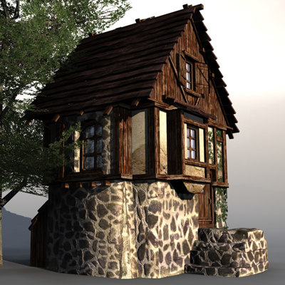 fantasy buildings 3d model