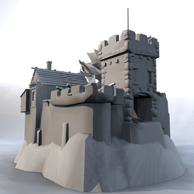 fantasy buildings 3d model