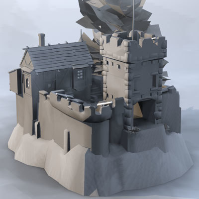fantasy buildings 3d model