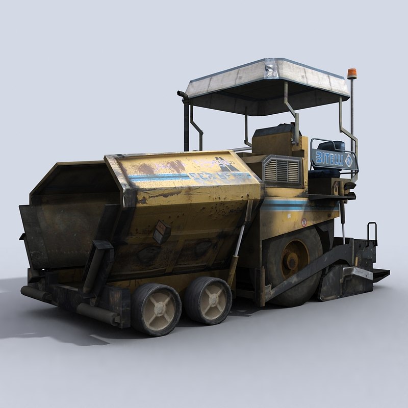 asphalt paver 1 3d model