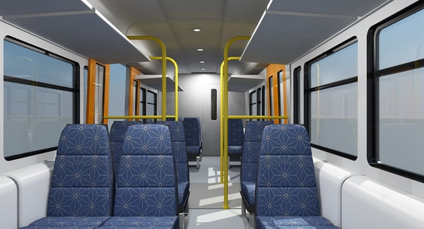 3d passenger train model