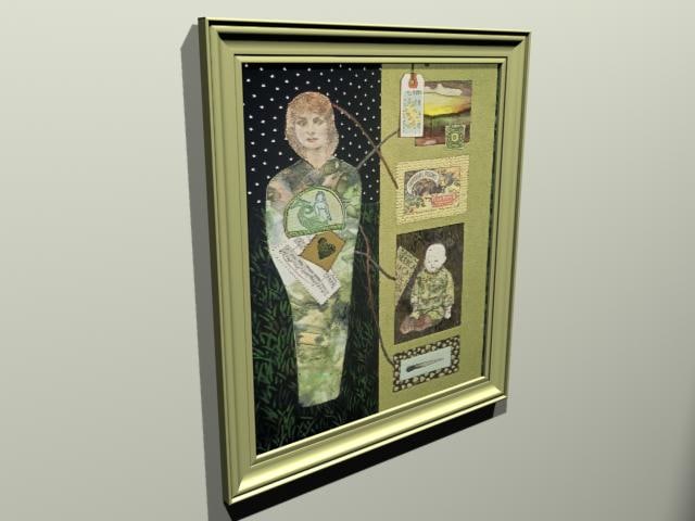 3d framed artwork model