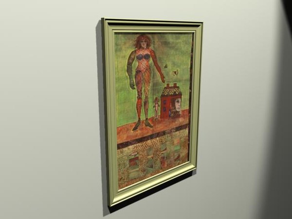 3d framed artwork model