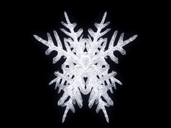 snowflake lamp light 3d model