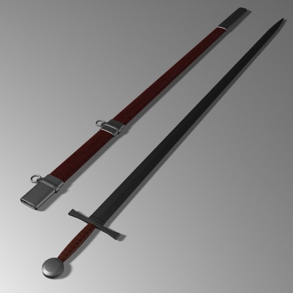 medieval sword 3d model