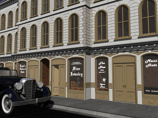 3d victorian storefront
