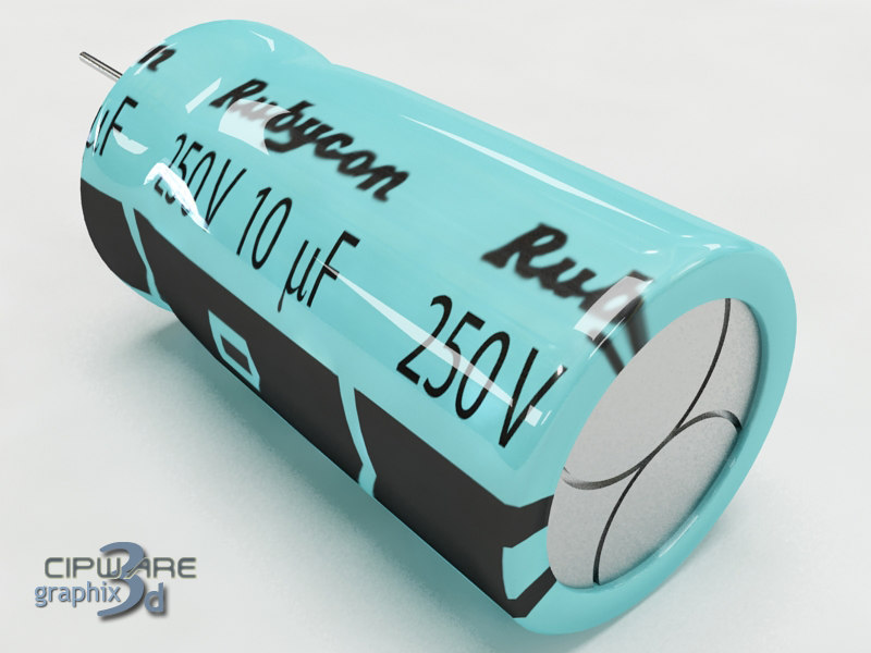 electrolitical capacitor 3d model