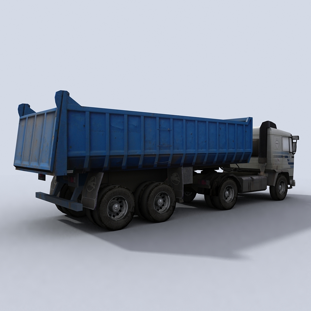 3d model dump truck 2