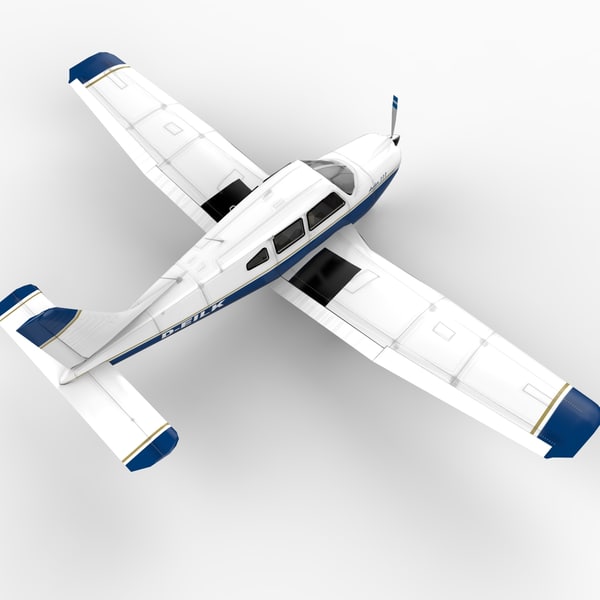 piper archer aircraft plane 3d model