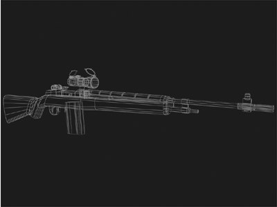3d m14 rifle model