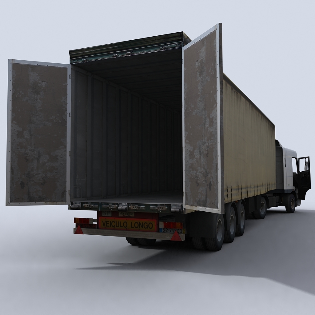 transport truck 3d model