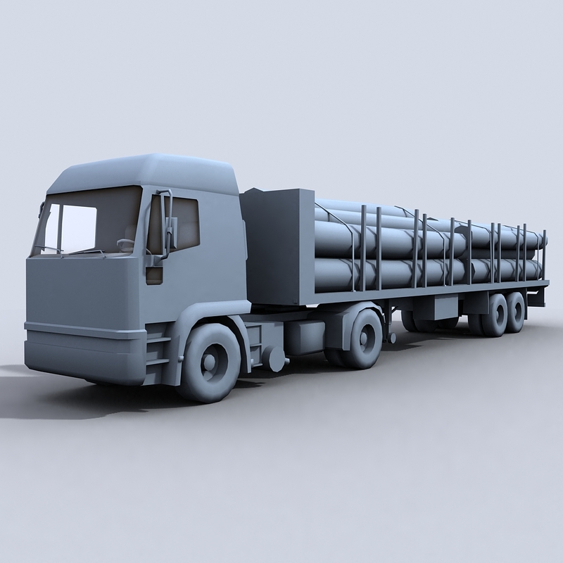 transport truck 3d model