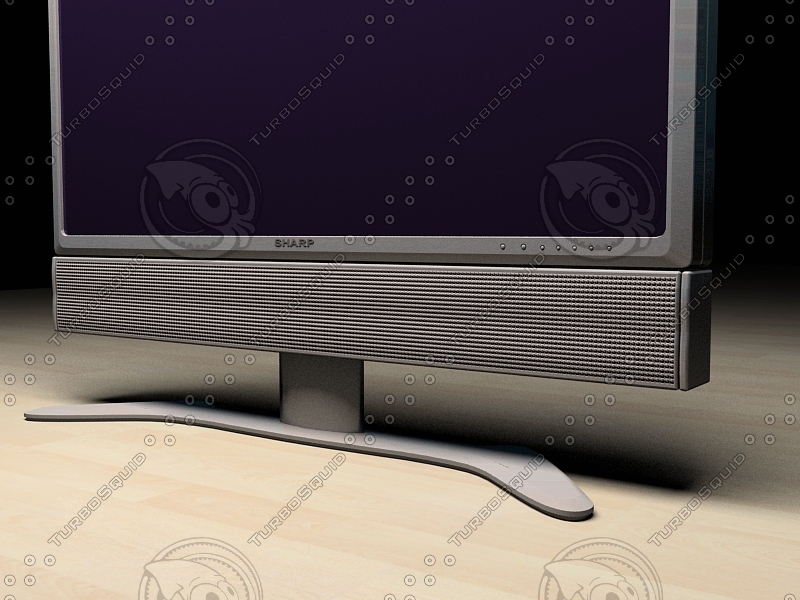 lcd tv sharp aquos 3d model