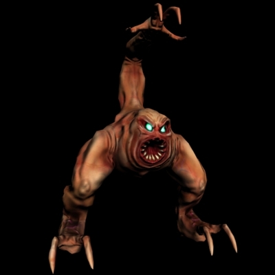 3d ready monster character gimp model