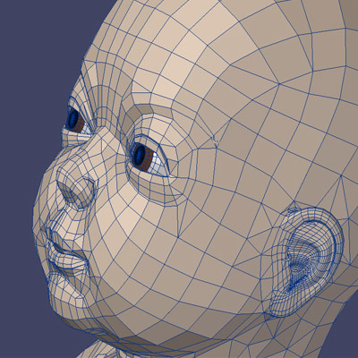 3d baby human model