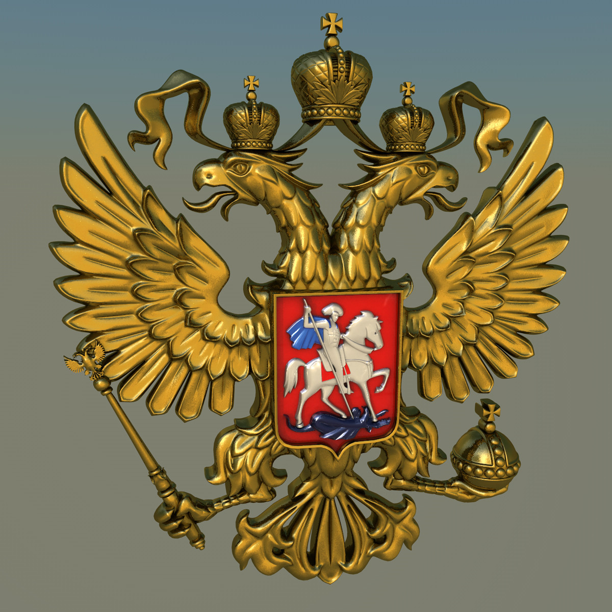 3d heraldry russia russian federation