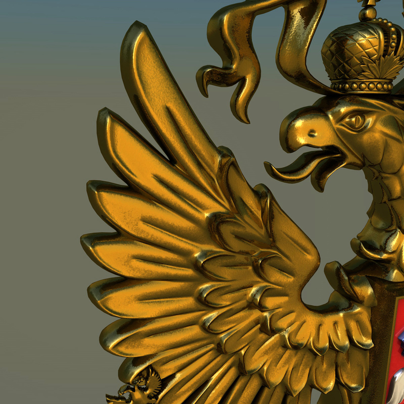 3d heraldry russia russian federation