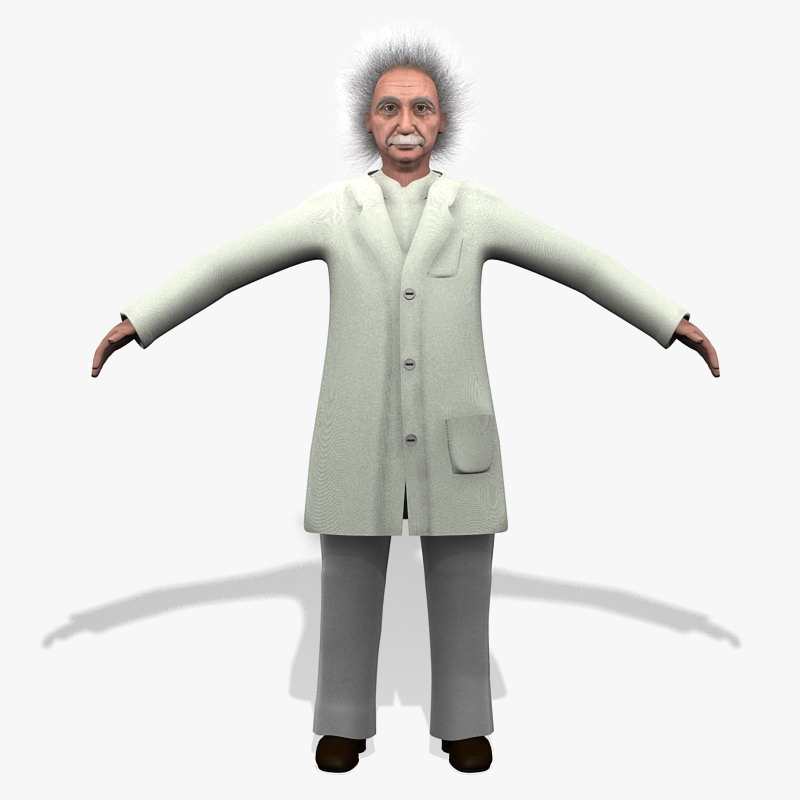 3d albert einstein character model