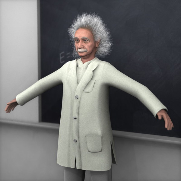 3d albert einstein character model