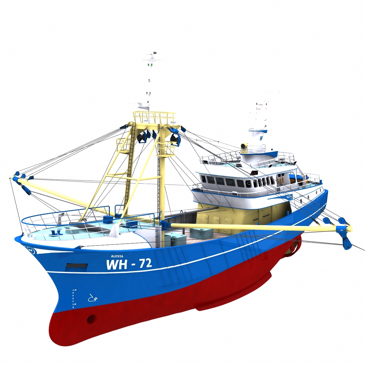 trawler trawling 3d model
