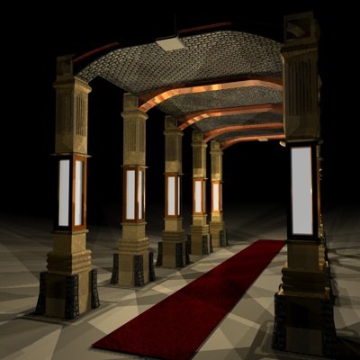 3d model hall interior
