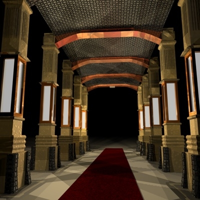 3d model hall interior