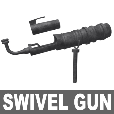 3d model swivel gun
