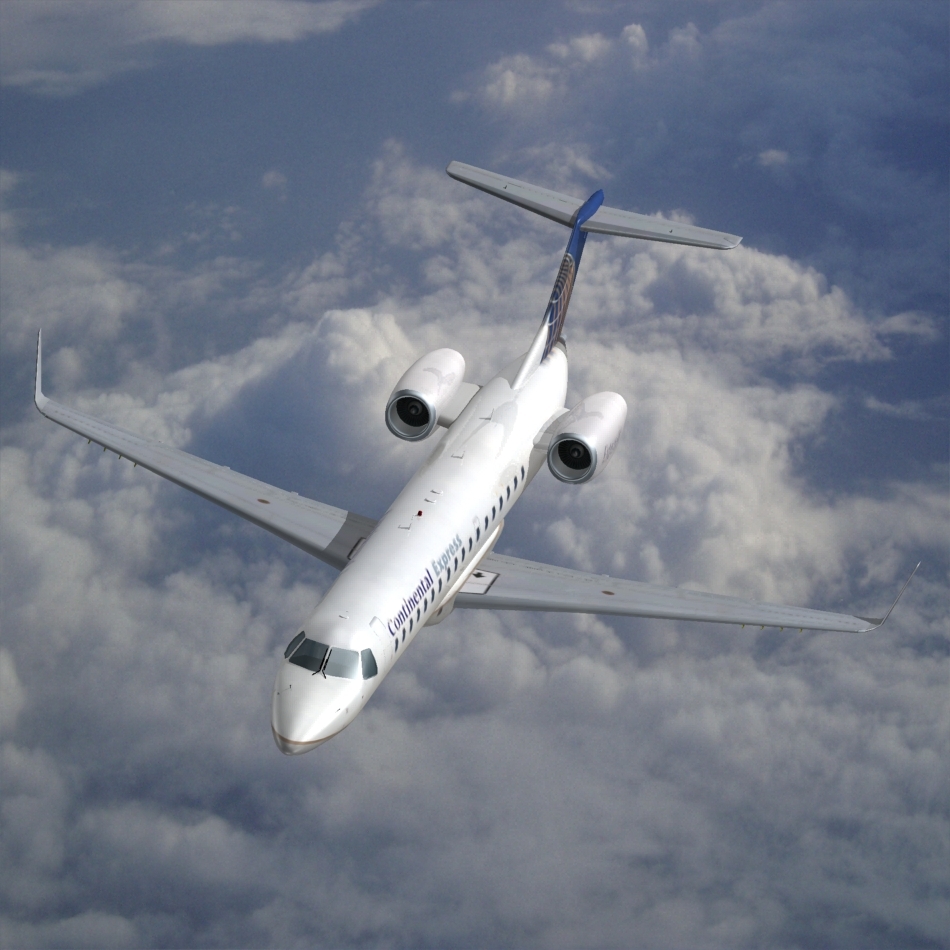 3d model embraer erj-145 regional jet