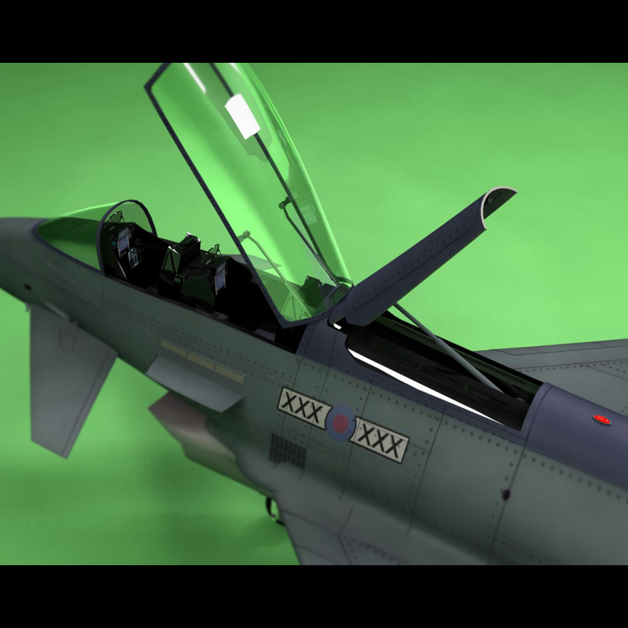 3d eurofighter typhoon raf version model