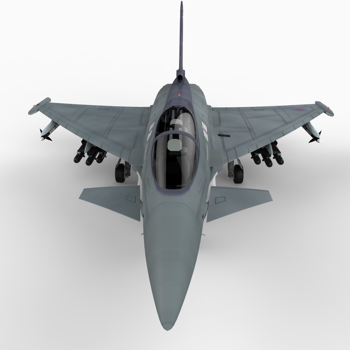 3d eurofighter typhoon raf version model