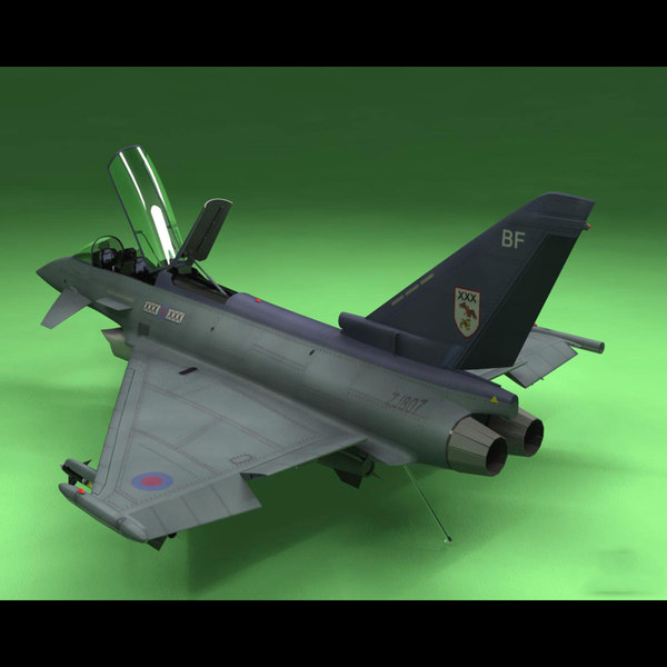 3d eurofighter typhoon raf version model