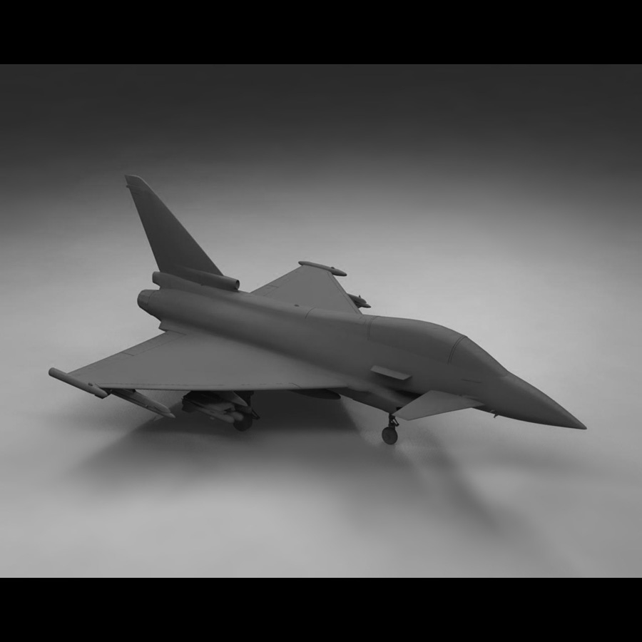 3d eurofighter typhoon raf version model