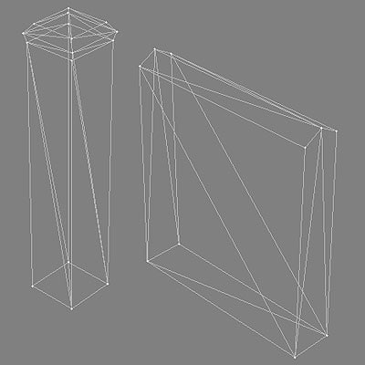 3d historical small construction wall model