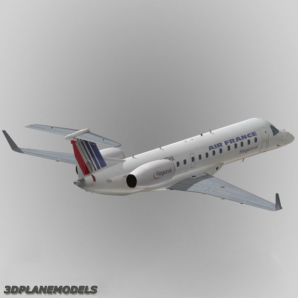 embraer erj-135 regional jet 3d 3ds