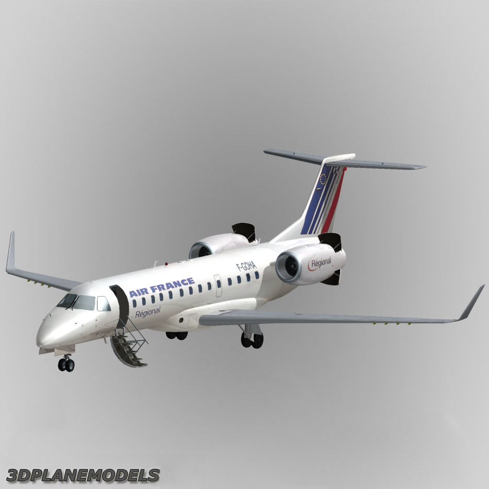 embraer erj-135 regional jet 3d 3ds