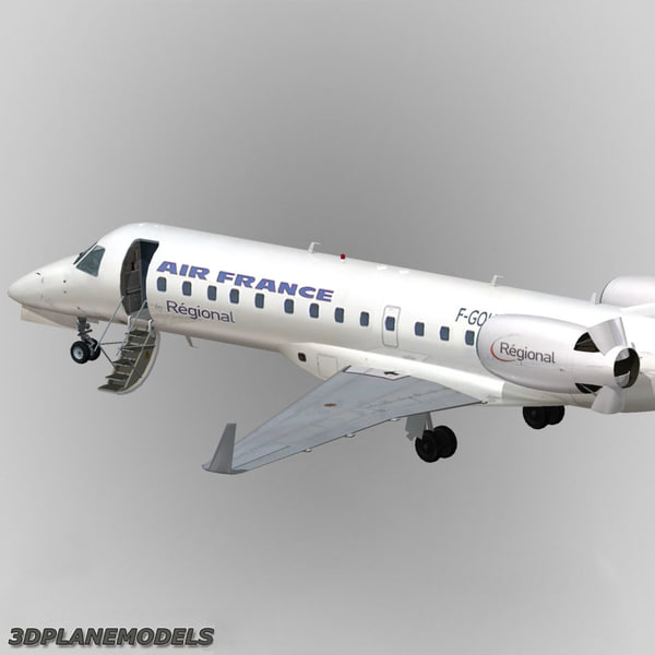 embraer erj-135 regional jet 3d 3ds