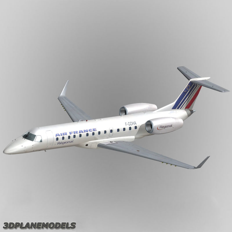 embraer erj-135 regional jet 3d 3ds
