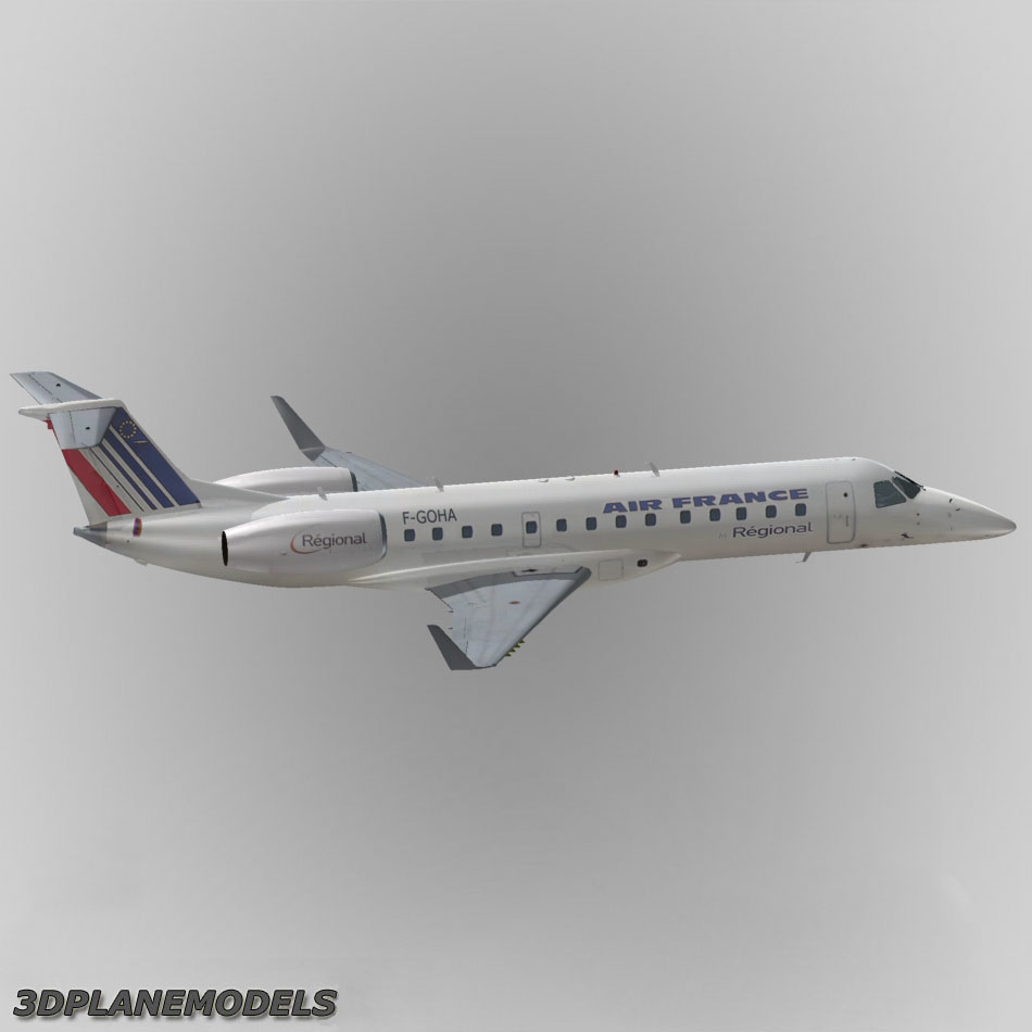 embraer erj-135 regional jet 3d 3ds