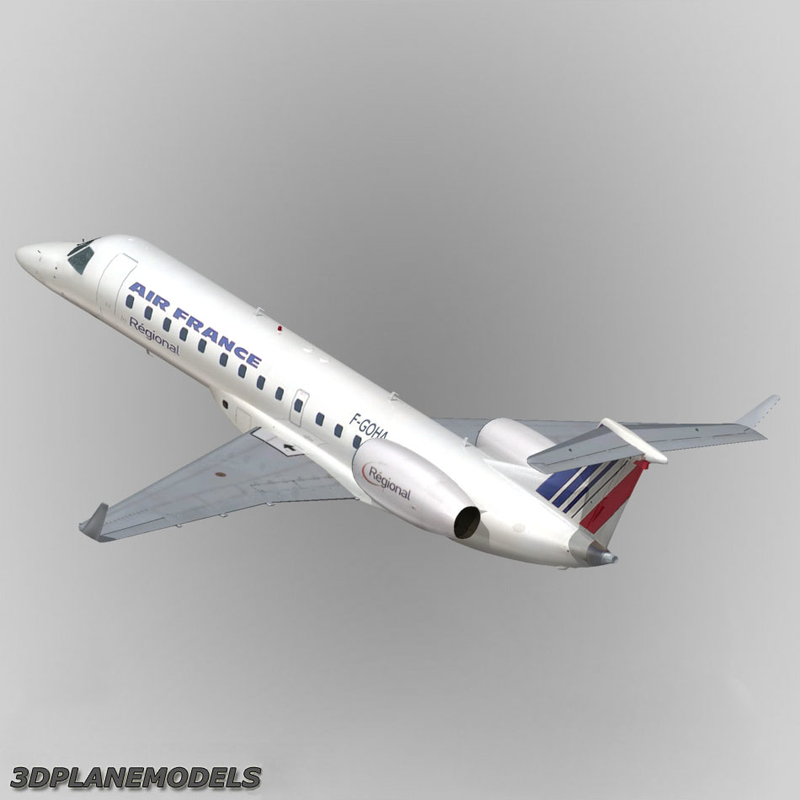 embraer erj-135 regional jet 3d 3ds