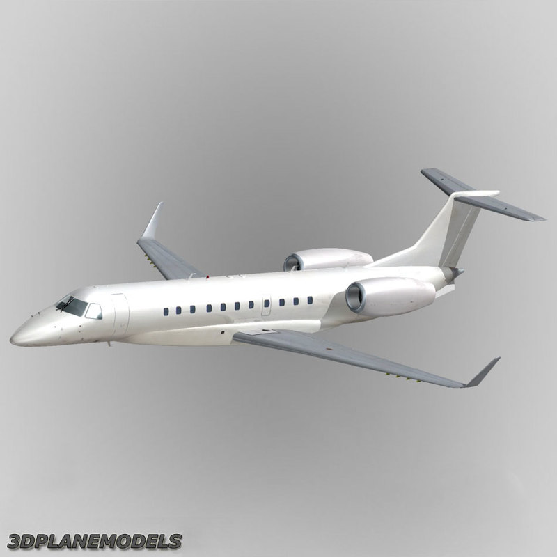 embraer erj-135bj legacy business jet 3d model