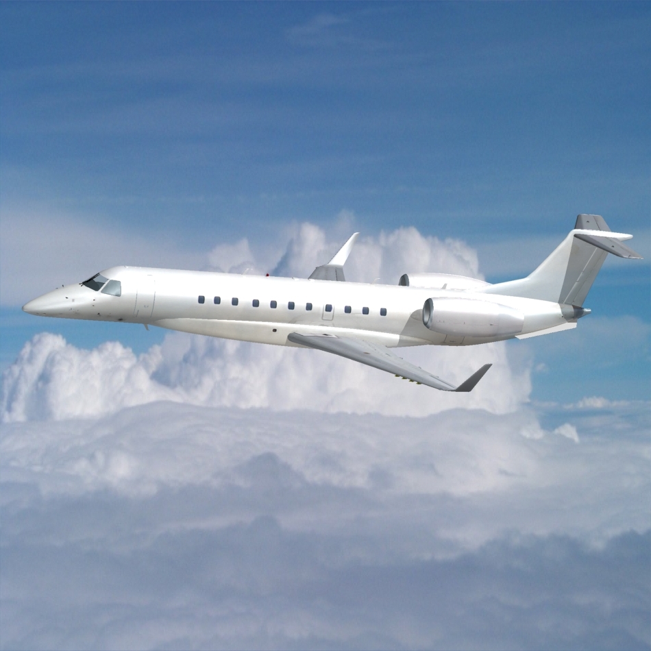 embraer erj-135bj legacy business jet 3d model