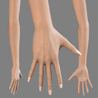 3d model female hand